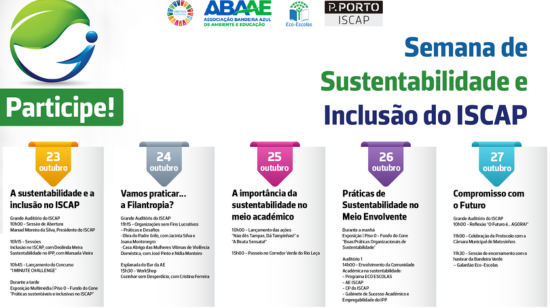 Semana da Sustentabilidade e Inclusão do ISCAP — ISCAP | P.PORTO